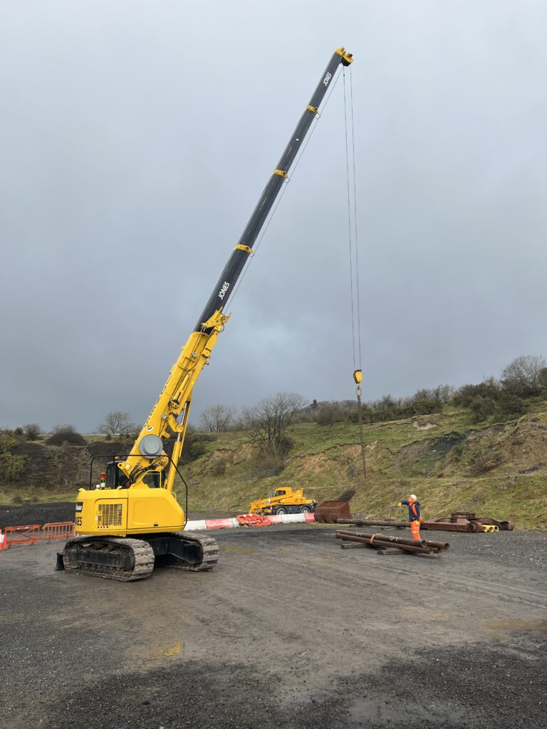 Telescopic crawler crane hire in Wales - ACOP